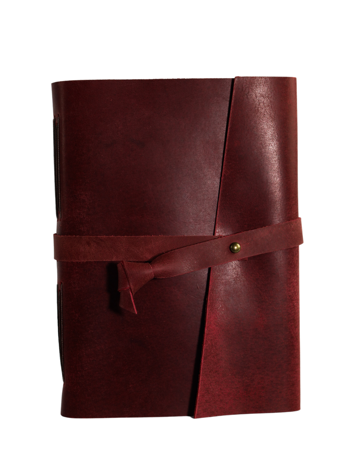 Burgundy Handmade Leather Journal | All Over